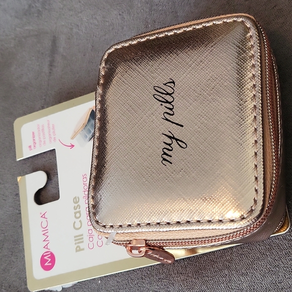 Miamica | Accessories | Pill Case Rose Gold Coloring With Inside ...